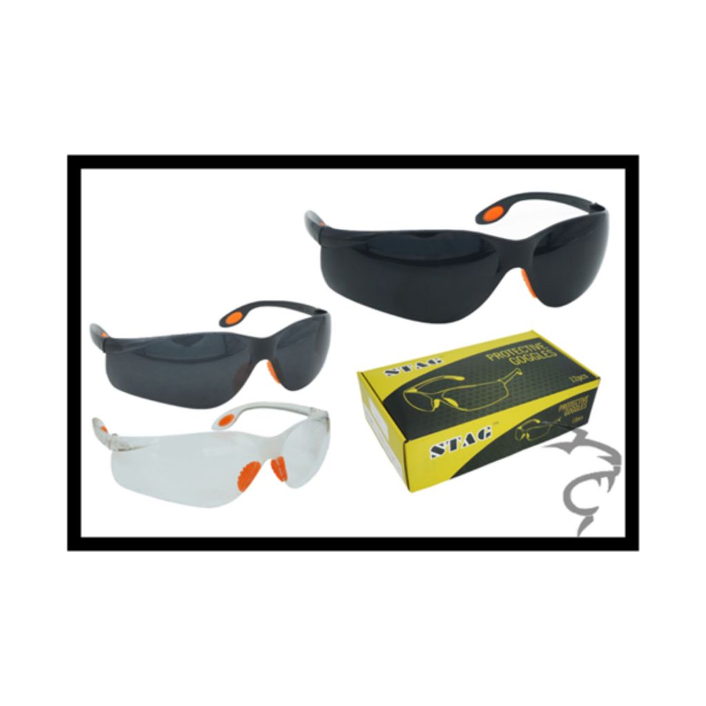 STAG Safety Goggle (Transparent/ Grey) | Shopee Malaysia