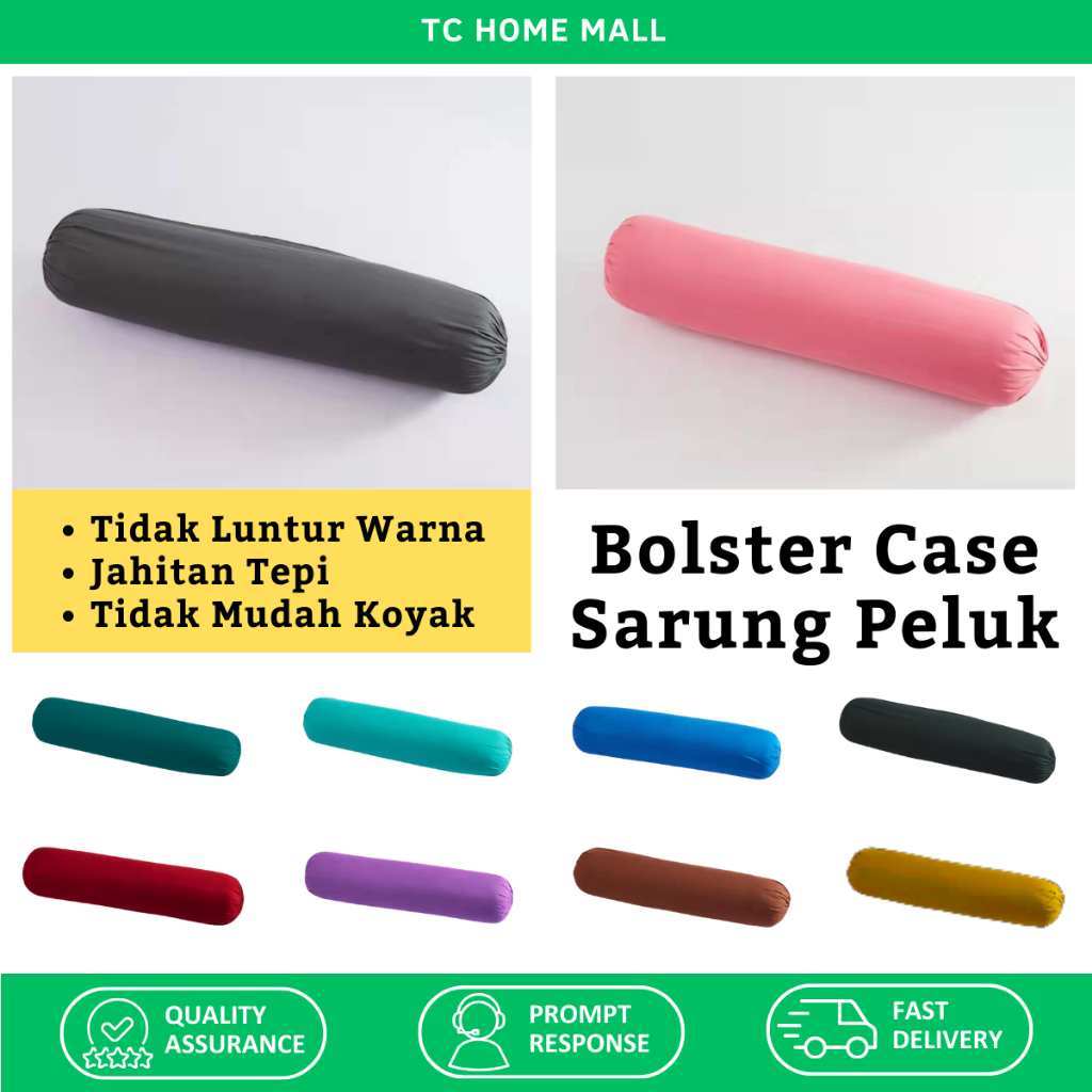 Plain New 8 Colors Series Premium Cotton Bolster Cases | Shopee Malaysia