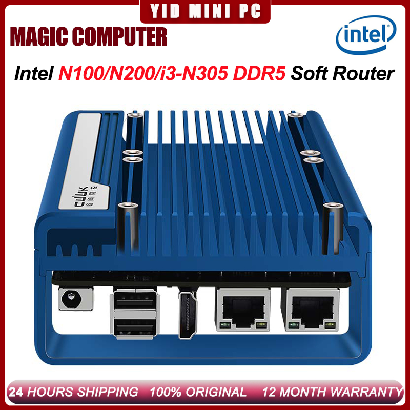 Intel i3 N305 N100 N200 Magic Computer Mini PC 2*10G SFP 2*i226 2.5G ...