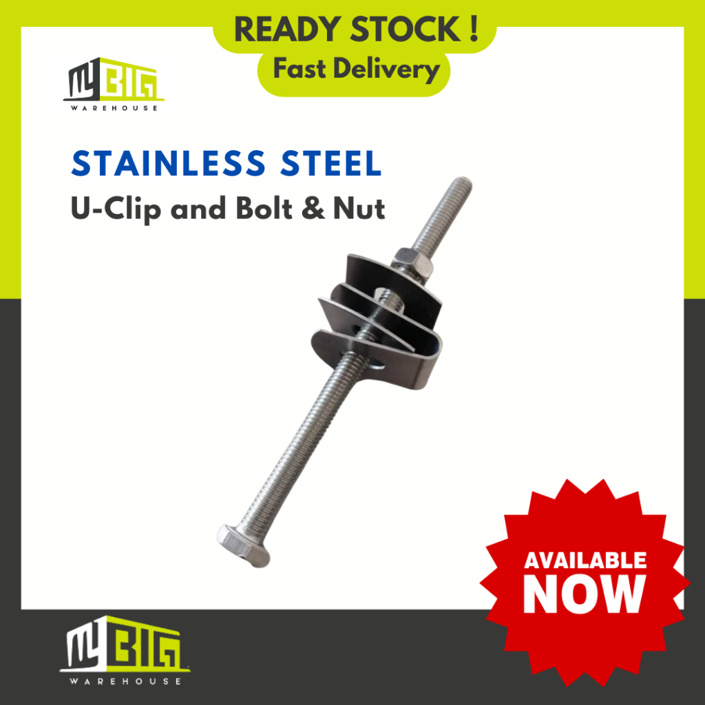 Stainless Steel Bolt and Nut with U-clip Pagar BRC Security Fencing ...