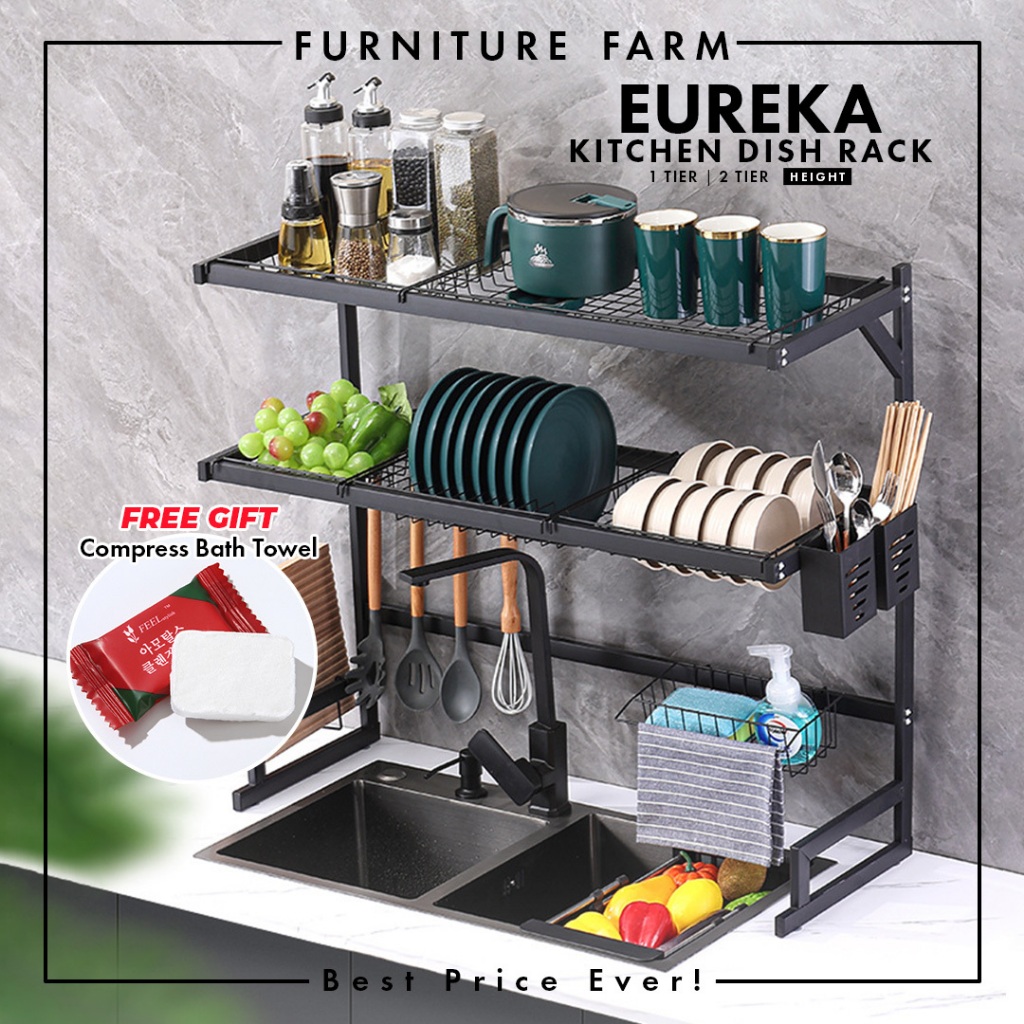 Eureka Rak pinggan mangkuk/rak dapur/kitchen rack/drying dish rack/rak ...