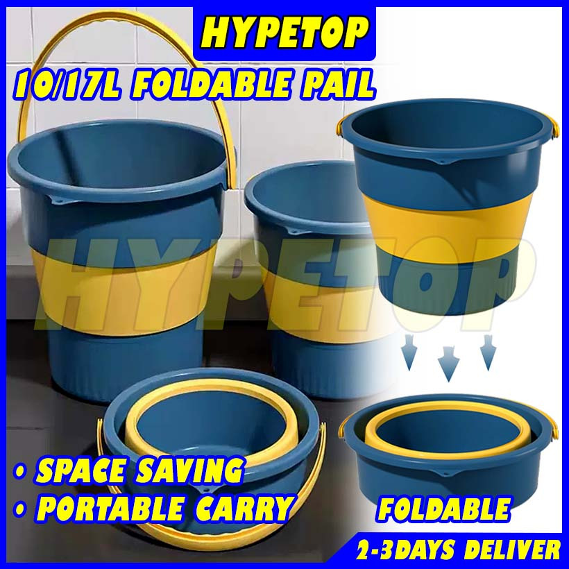 HYPETOP Portable Foldable pail bucket Collapsible Foot Car washing ...