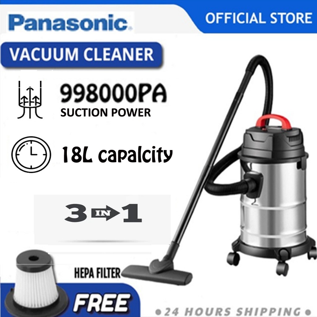 Panasonic- Heavy Duty Vacuum Cleaner With Wheel 99000PA High Suction ...