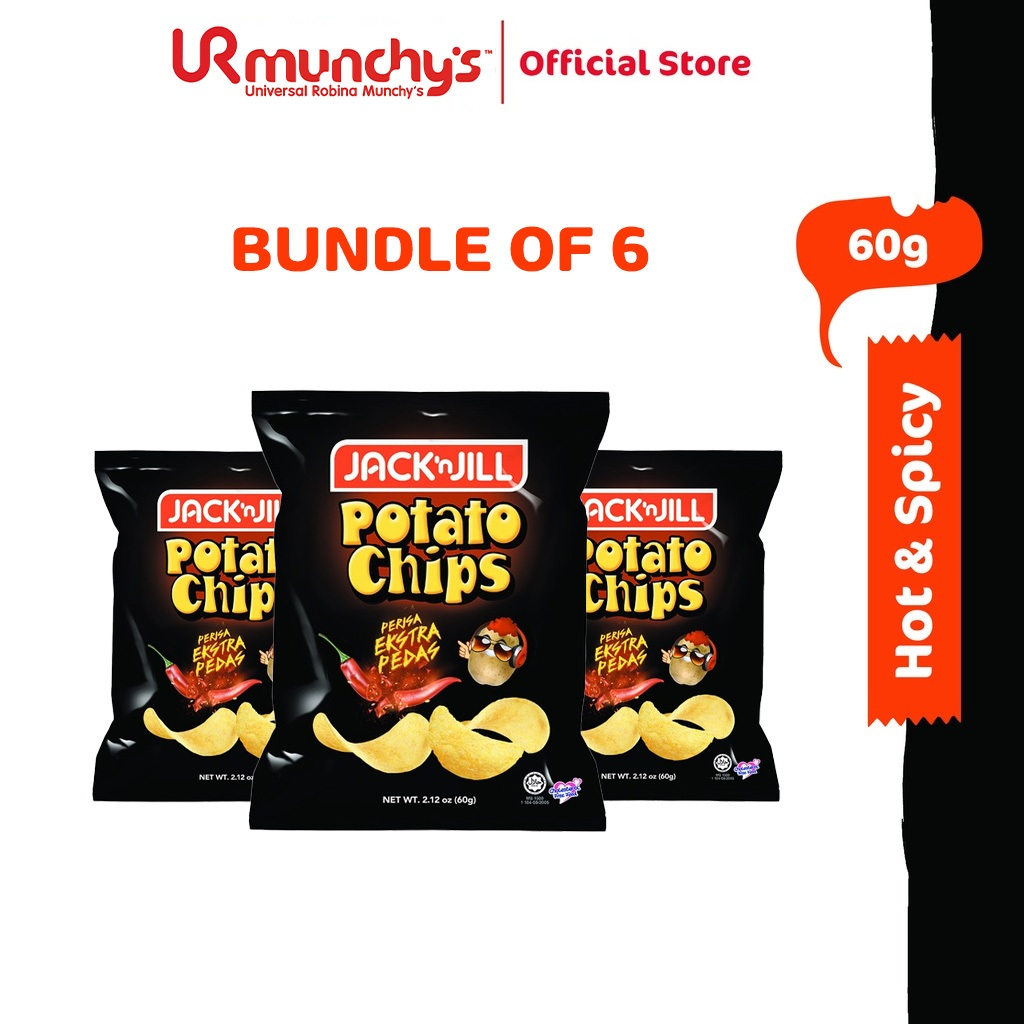 Jack ‘n Jill Potato Chips - Hot & Spicy 60g x 6 | Shopee Malaysia