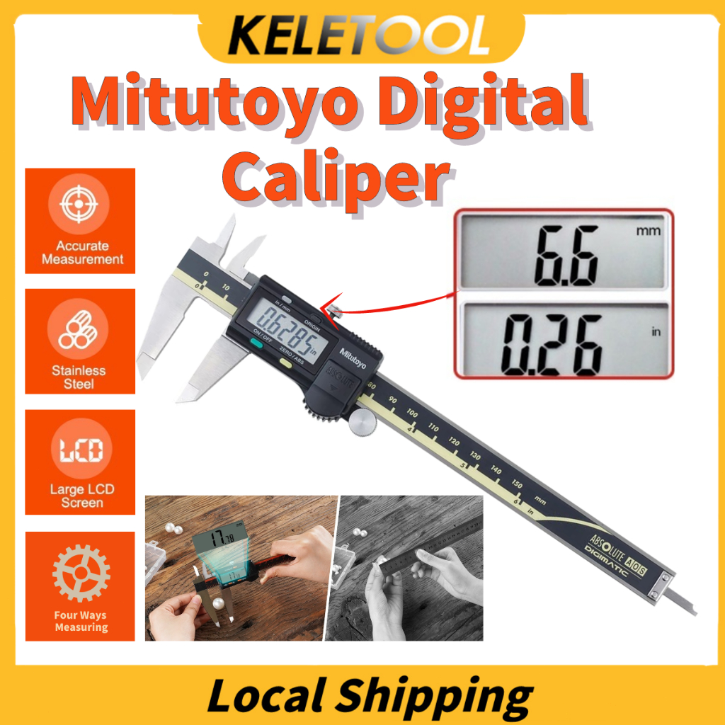 Japan Mitutoyo Sanfeng Digital Caliper Vernier Electronic Display Stainless Steel Measuring Shopee Malaysia