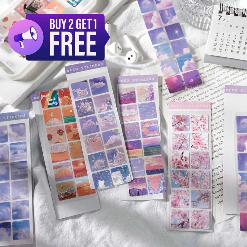 🇲🇾 𝗕𝗨𝗬 𝟮 𝗙𝗥𝗘𝗘 𝟭 Oil Paint 3D Effect Shiny Glitter Waterproof Stickers ...