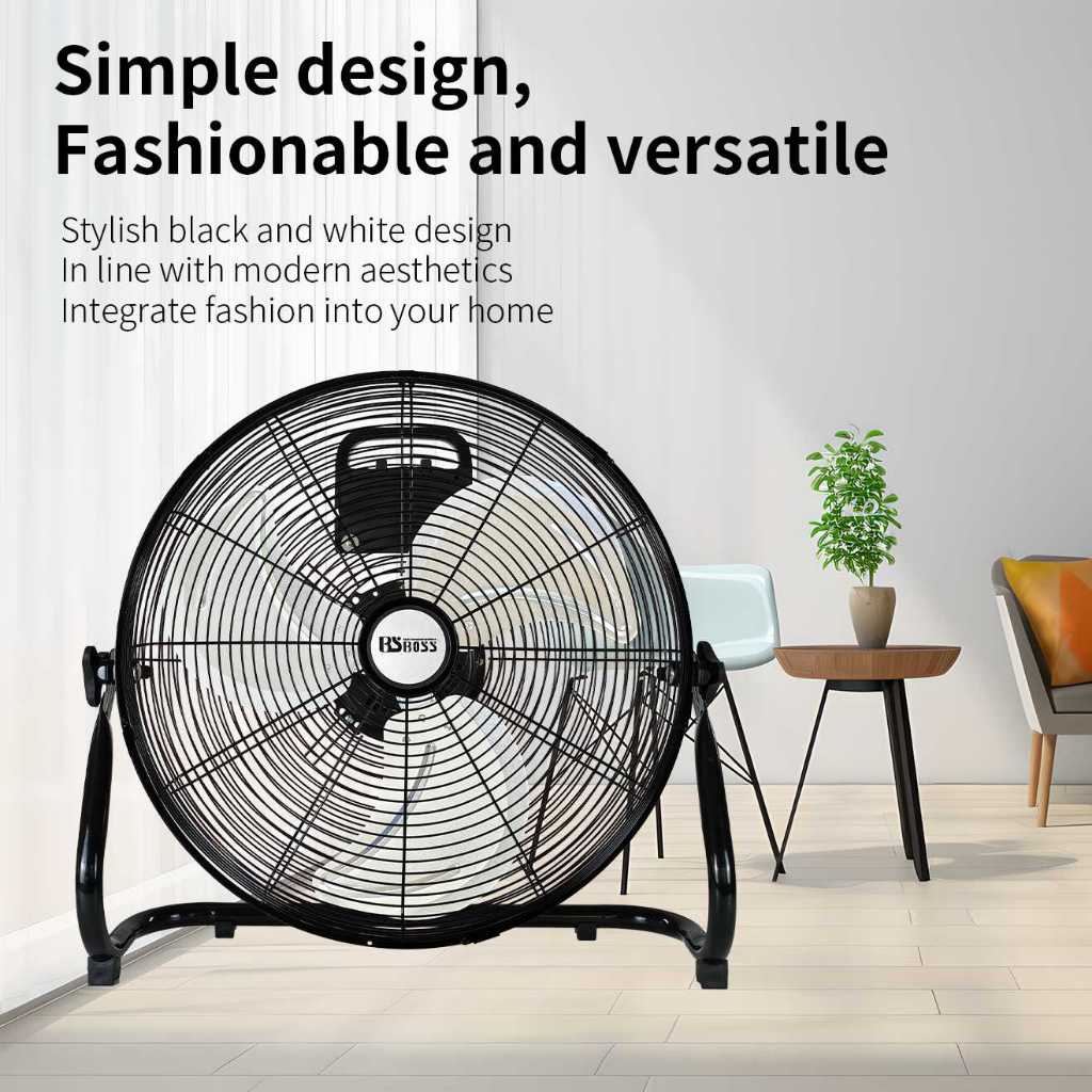 BSBOSS Industrial Floor Fan For Living Room, Dining Hall & Kitchen (12 ...