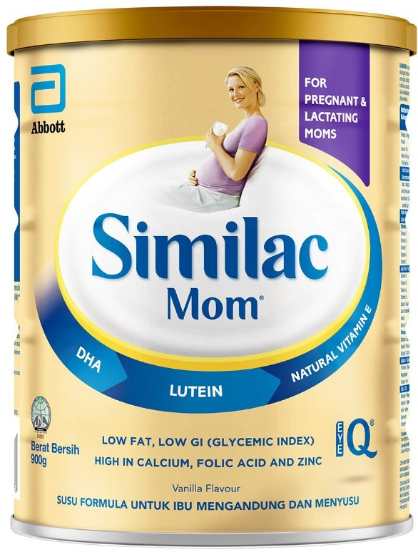 Similac Mom Low-Fat Maternal Supplement for Pregnancy Tin (900g) susu ...