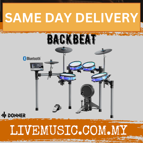 Donner BackBeat Electronic Drum Set 8-Pcs (BACK-BEAT/Back Beat ...