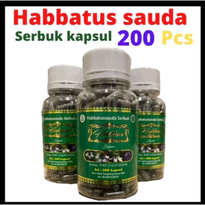 Habbatus Sauda Kapsul 200 Biji - 100% ASLI Kapsul Habbatus Sauda Serbuk ...
