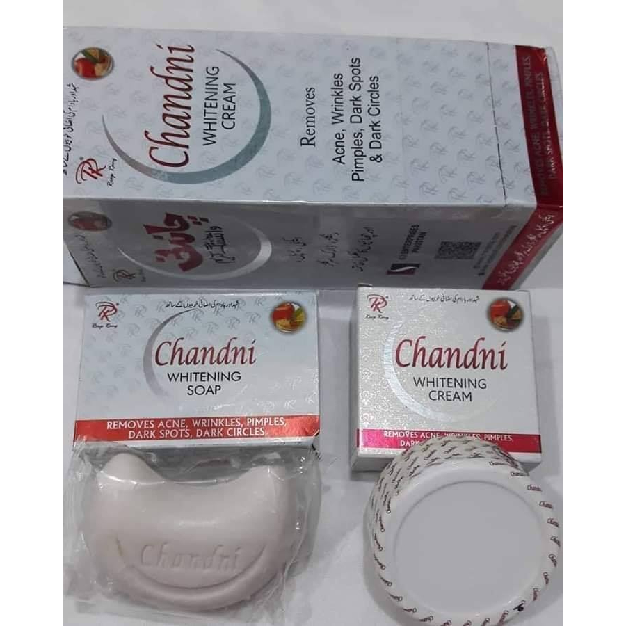 💯% Original, Chandni Whitening Cream + Chandni Whitening Soap 2 in1 Set ...