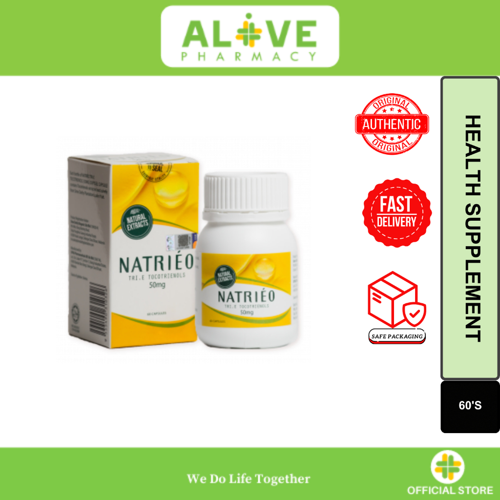 [ALIVE PHARMACY] Natrieo Tri.E Tocotrienols 50mg (60 Softgel ...