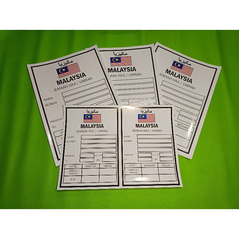 Sticker bagasi umrah / haji. Glossy paper | Shopee Malaysia