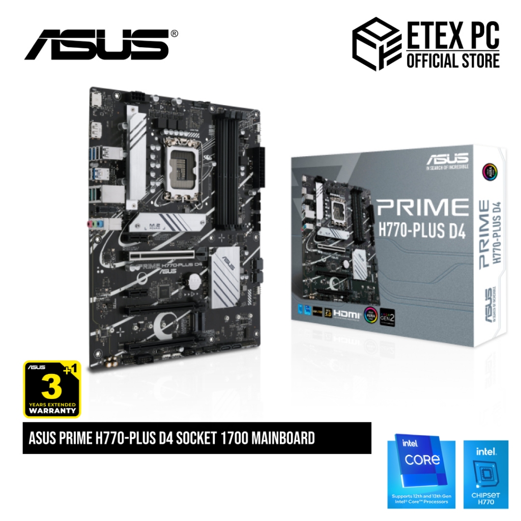 ASUS Prime H770-PLUS D4 Socket 1700 Mainboard # PRIME H770-PLUS D4 ...