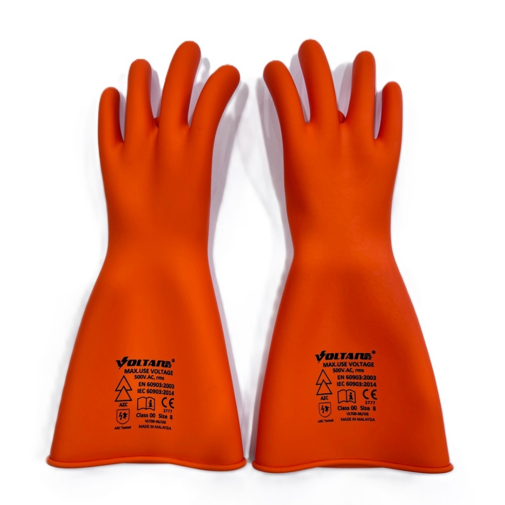 Electrical Insulating Rubber Gloves, IEC60903:2014 Class 00, Withstands ...