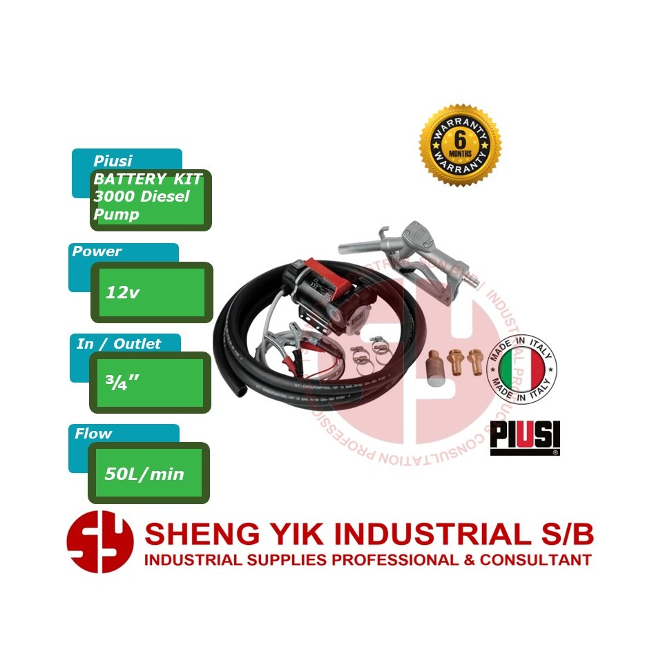 SYI Piusi 12v / 24v BATTERY KIT 3000 Diesel Pump | Shopee Malaysia