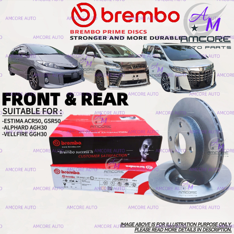 TOYOTA ESTIMA ACR50 GSR50 / ALPHARD VELLFIRE AGH30 2.5 GGH30 - BREMBO ...