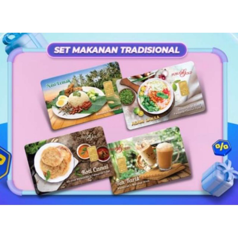Public Gold PG Gold Bar (1g) (Au 999.9) 24K - Edisi Makanan Tradisional ...