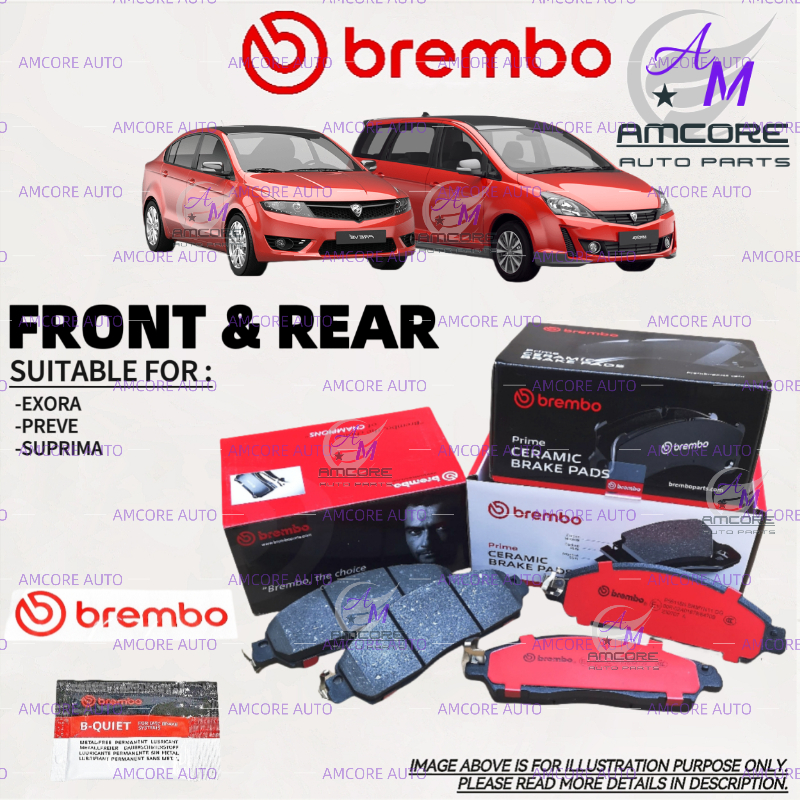 PROTON EXORA TURBO CFE BOLD CPS PREVE SUPRIMA - BREMBO BRAKE PADS ...
