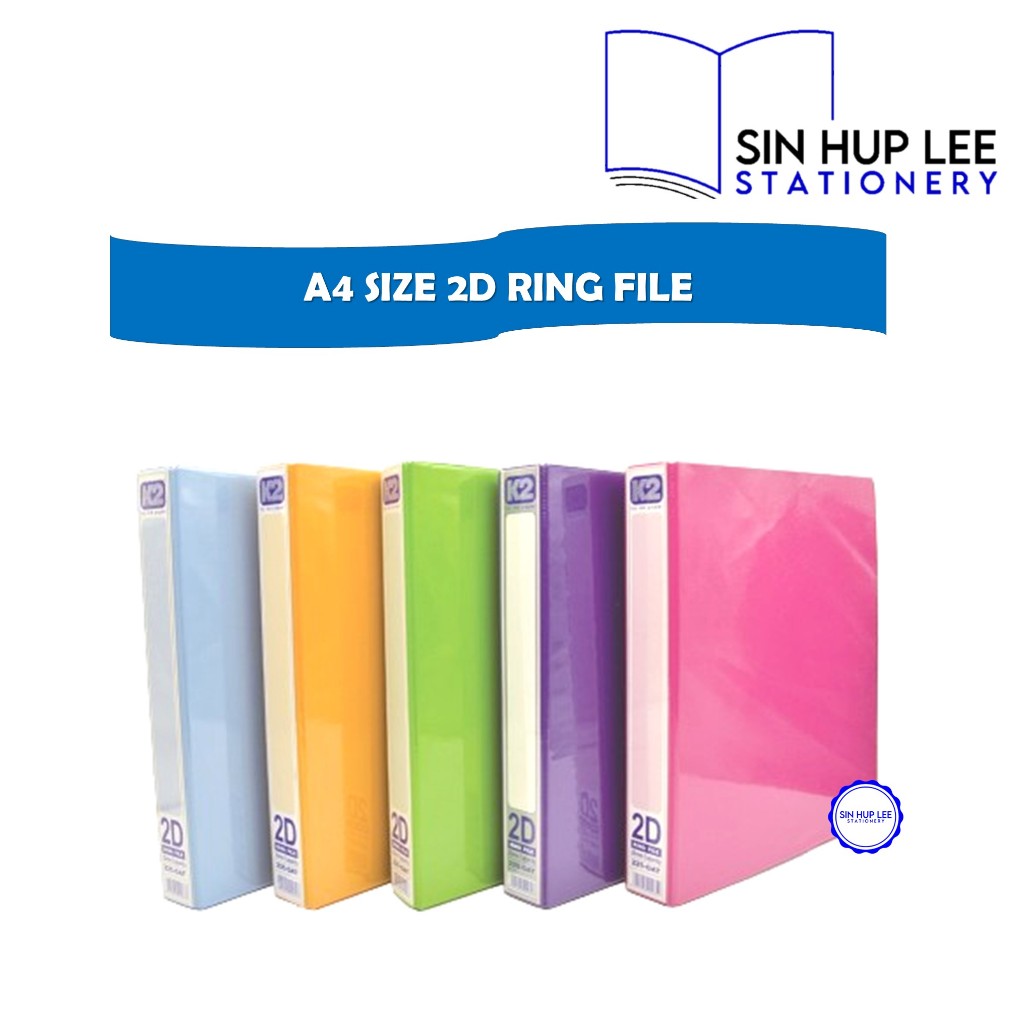 K2 A4 2D Ring File 25 mm / 40 mm / Ring File / Hard Cover File | Shopee ...