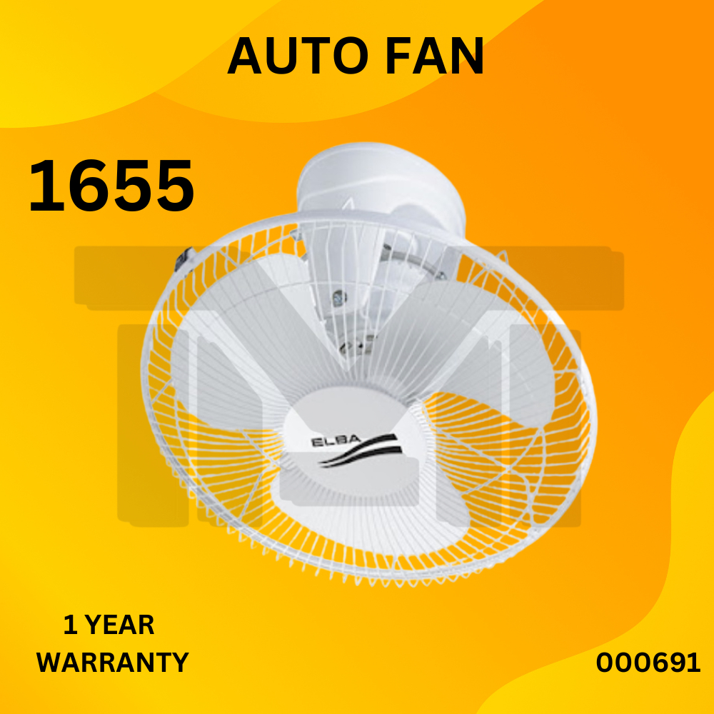 0004 Elba Auto Fan (16") EATF-G1655(WH) | KIPAS DINDING | Shopee Malaysia