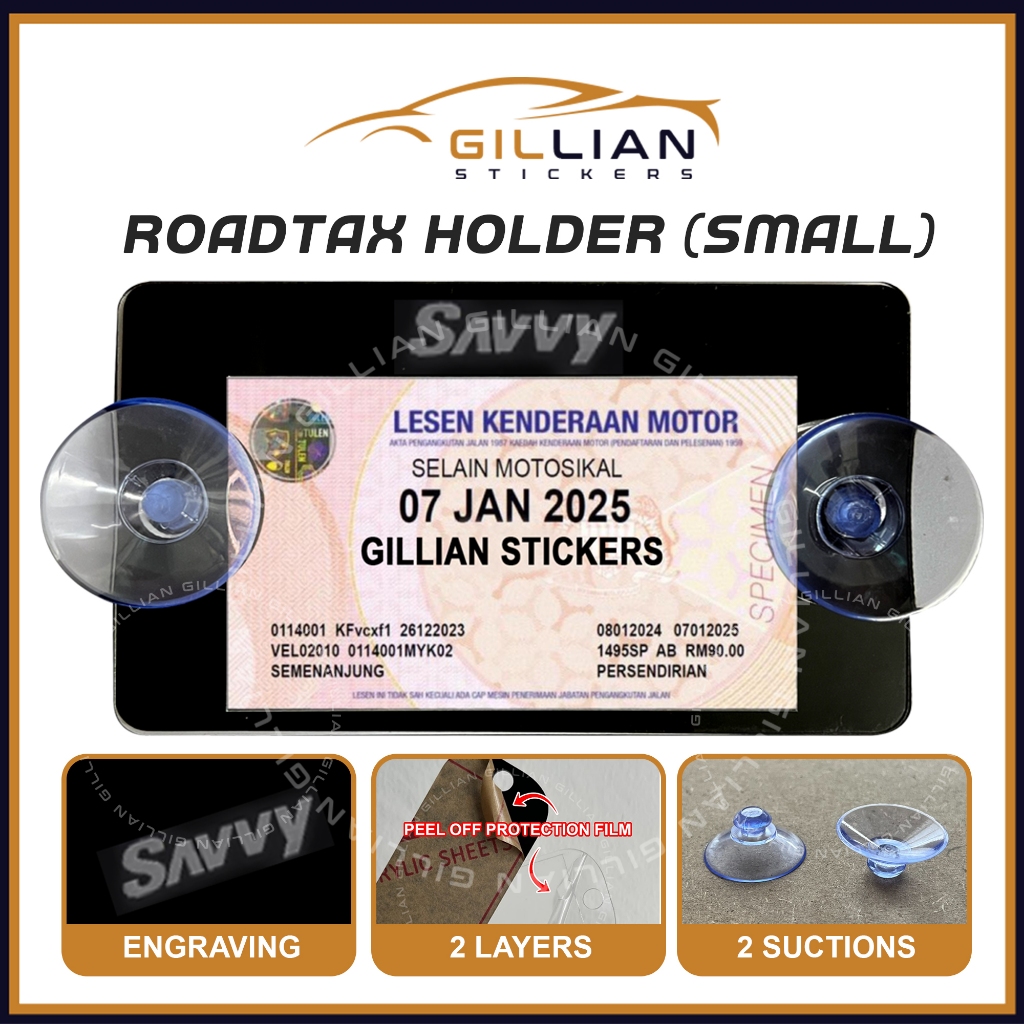 Savvy Roadtax Holder Proton Car Small Size Sticker Pemegang Rotek ...
