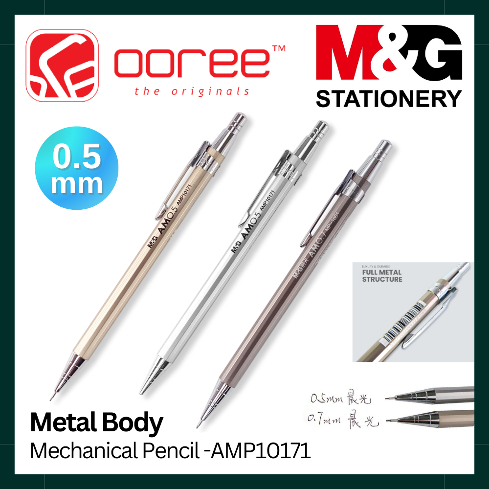 M&G MECHANICAL PENCIL AM 0.5MM AMP10171 FULL JACKET METAL LUXURIOUS ...