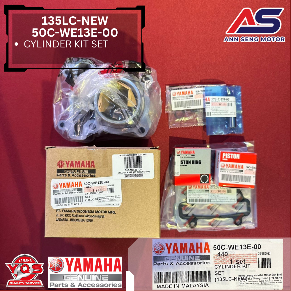 YAMAHA 135LC CYLINDER KIT SET ORIGINAL (50C-WE13E-00) | Shopee Malaysia