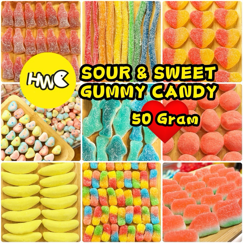🔥 Trial Pack Manis Gula Lembut TRY A Little Sour & Sweet Gummi Candy 50 ...