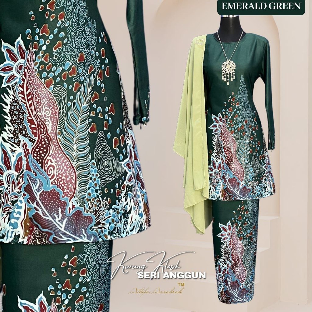Kurung Batik Kurung Klasik Seri Anggun XS-3XL (Kurung Moden Riau/Kurung ...