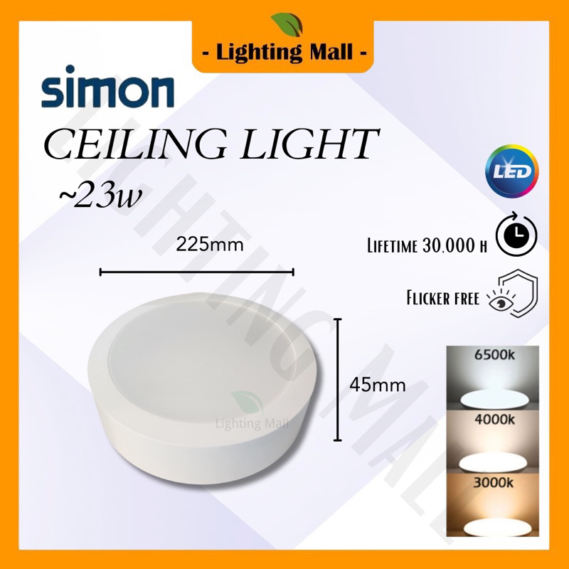 Simon Valor model LED Downlight 6inch/4inch (Sirim Approved) | Shopee ...