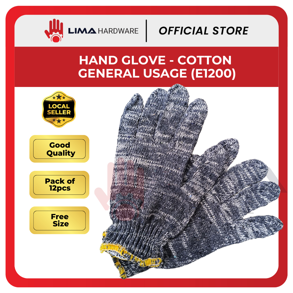 HAND GLOVE - COTTON - GENERAL USAGE (E1200) | Shopee Malaysia