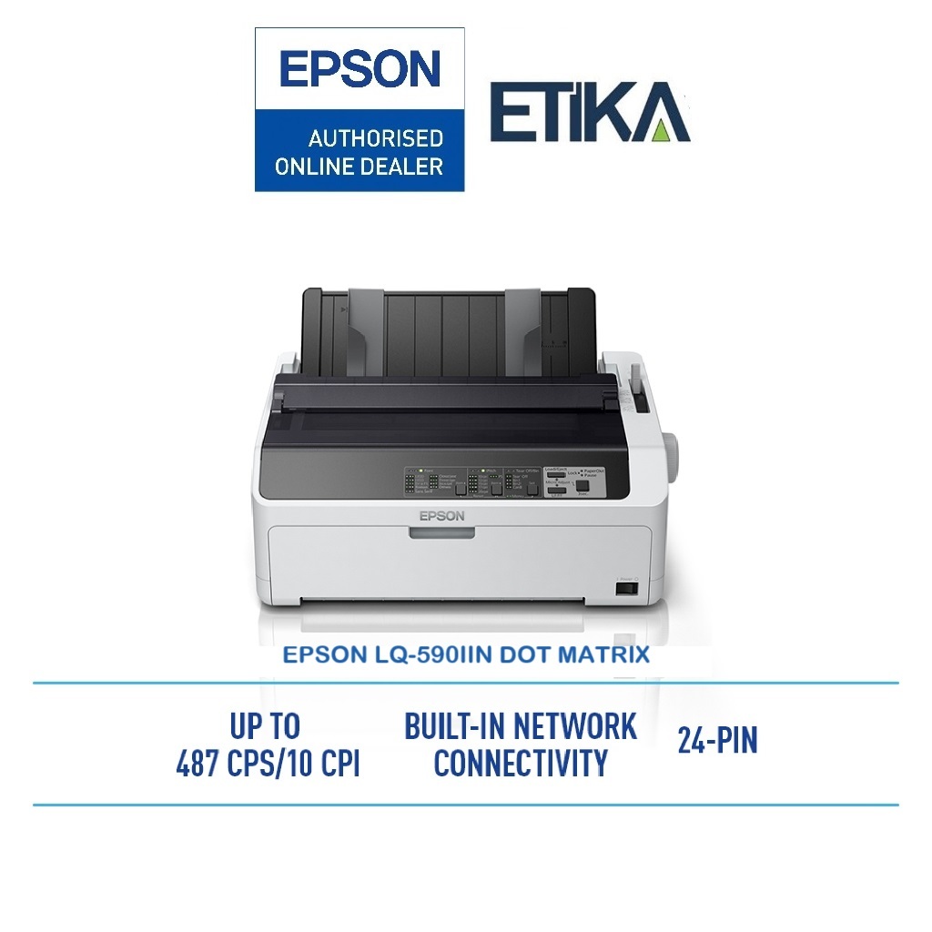 Epson LQ-590IIN Impact Printer | High Speed 24-Pin Dot Matrix | Built-In Network Connectivity ...