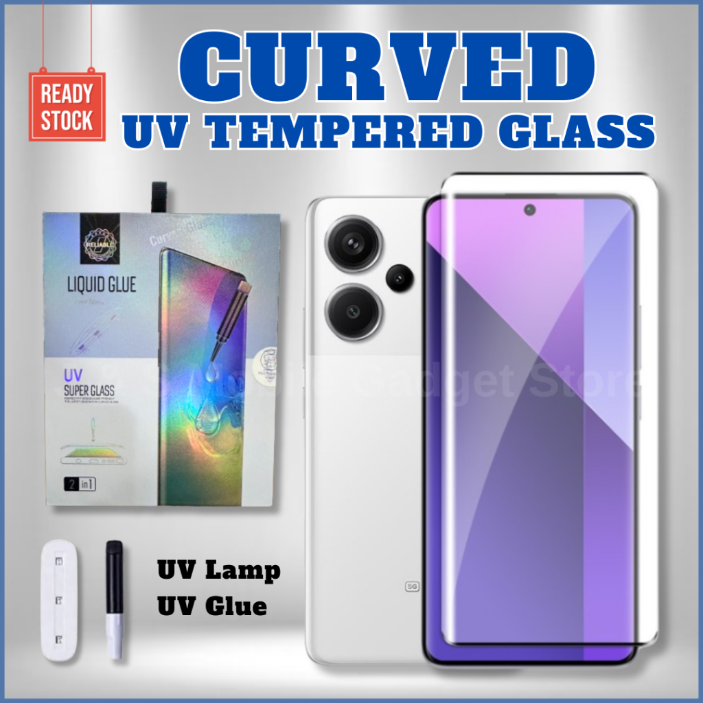 Redmi Note 13 Pro Plus 5G / Liquid Glue Curved UV Tempered Glass Screen ...
