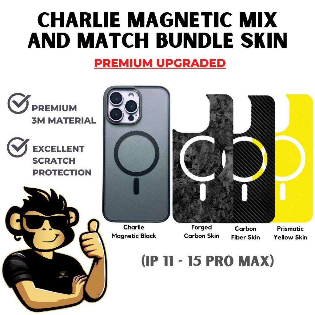 MOJOSKINS Charlie Case + Skin Bundle for Skase On Case Matte Magnetic ...