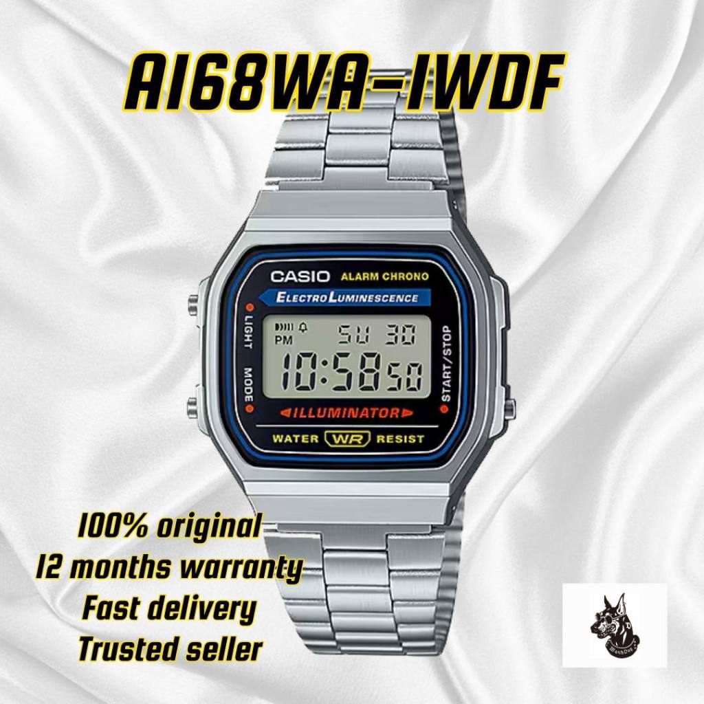 A168WA-1WDF Casio Vintage Watch Digital Silver | Shopee Malaysia