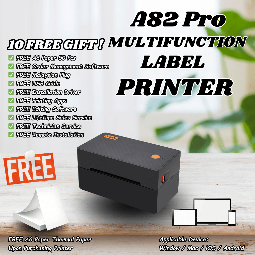 Thermal Printer A6 ios android Bluetooth AWB label printer Air Waybill Thermal Printer 热敏打印机 ...