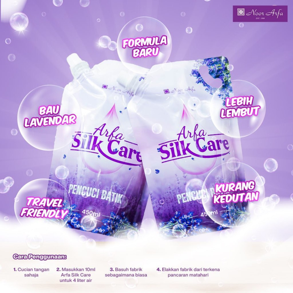 Noor Arfa Silk Care | Sabun Batik | Sabun Sutera | Pencuci Batik ...