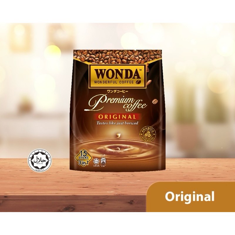 Wonda 3 in 1 Premium Coffee Original (23g x 15's) | Shopee Malaysia
