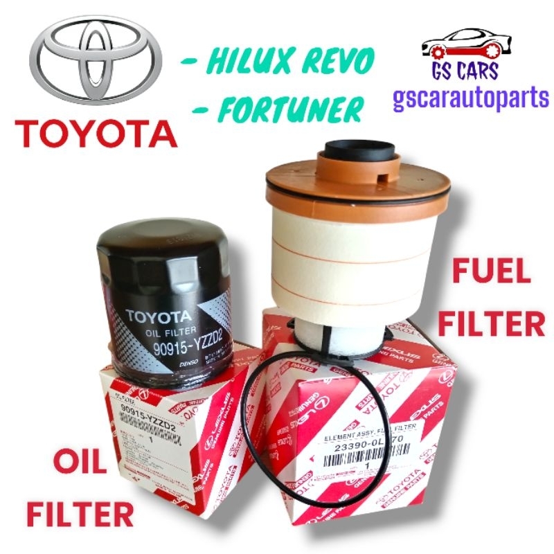 Toyota diesel fuel filter 23390-0L070 oil filter 90915-YZZD2 hilux revo ...