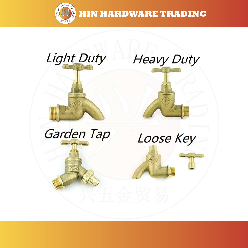 CITY 15mm ( 1/2" ) Froging Brass Bib Tap Made In Malaysia | Shopee Malaysia