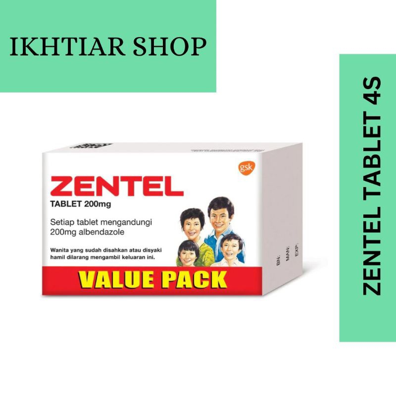 UBAT CACING ZENTEL TABLET 200MG (2X2tab) | Shopee Malaysia