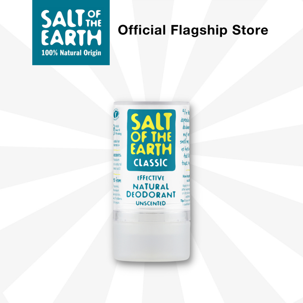 Salt Of The Earth Deodoran BATU KRISTAL Semulajadi Tanpa Pewangi (90g) | Shopee Malaysia