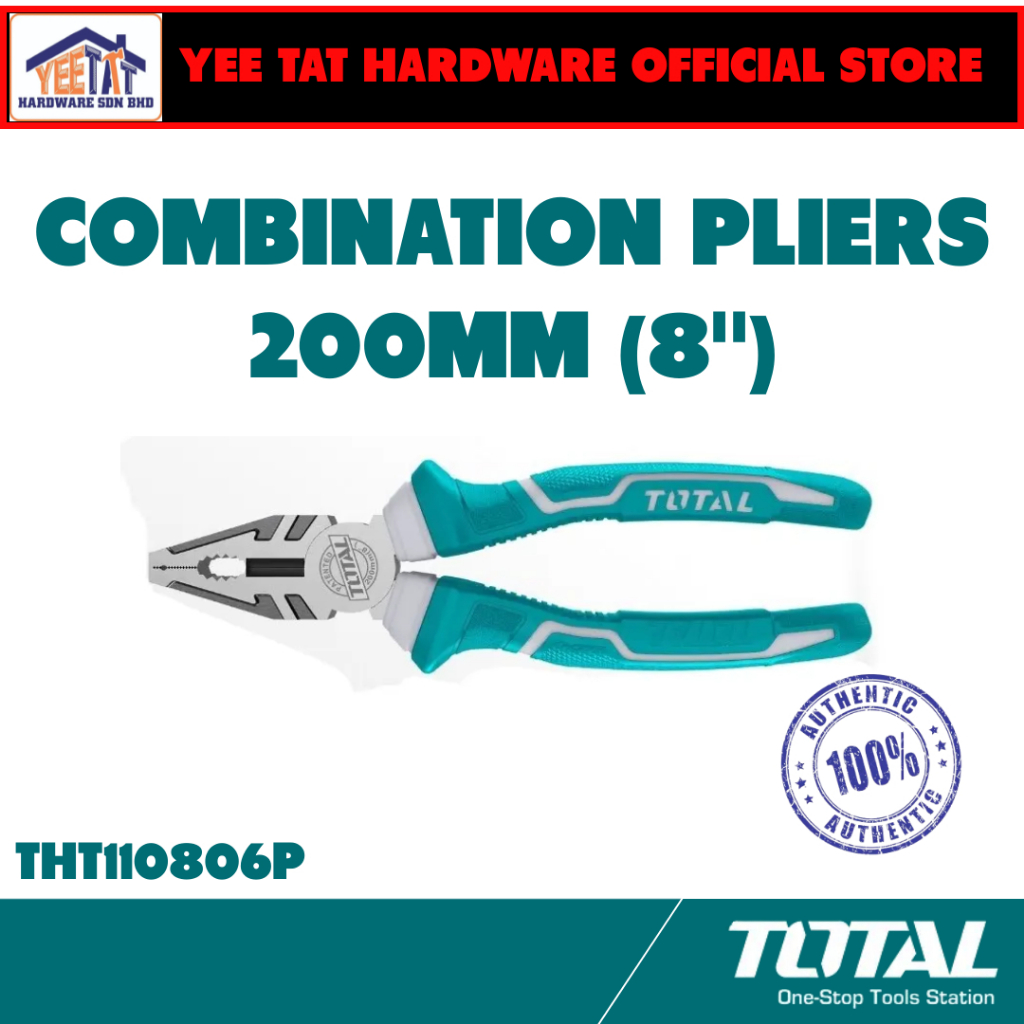 [ TOTAL ] THT110806P COMBINATION PLIERS 200MM (8") | Shopee Malaysia