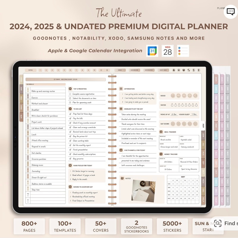 2024 & 2025 Premium Digital Planner | Shopee Malaysia