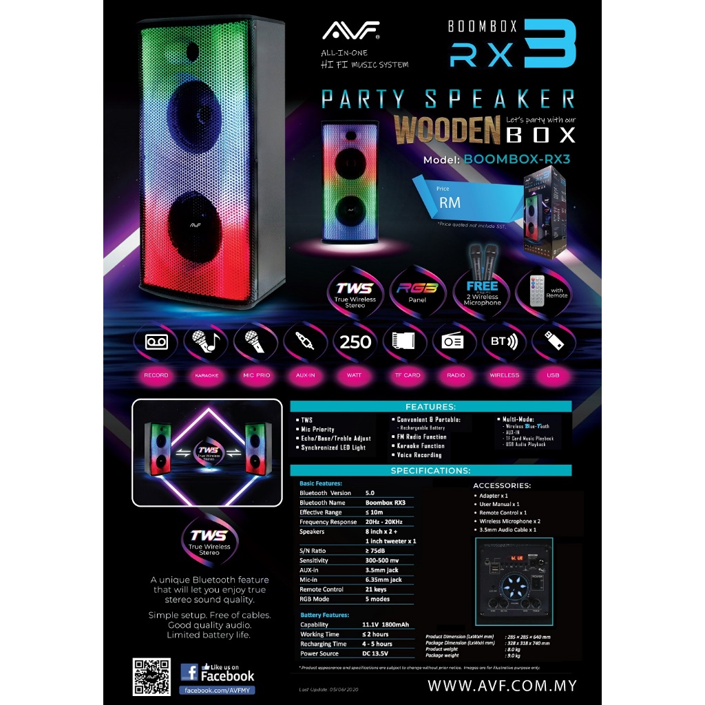 GAMING FREAK AVF BOOMBOX-RX3 SPEAKER | Shopee Malaysia