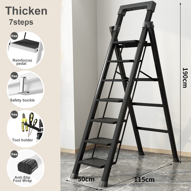 8/7/6/5 Step Ladder Foldable Aluminum heavy duty Hagdanan Folding ...