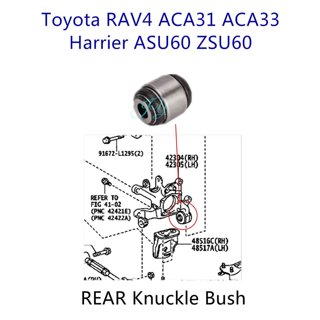 (1pcs) Toyota RAV4 ACA31 ACA33 Harrier ASU60 ZSU60 ASU65 ZSU65 REAR ...