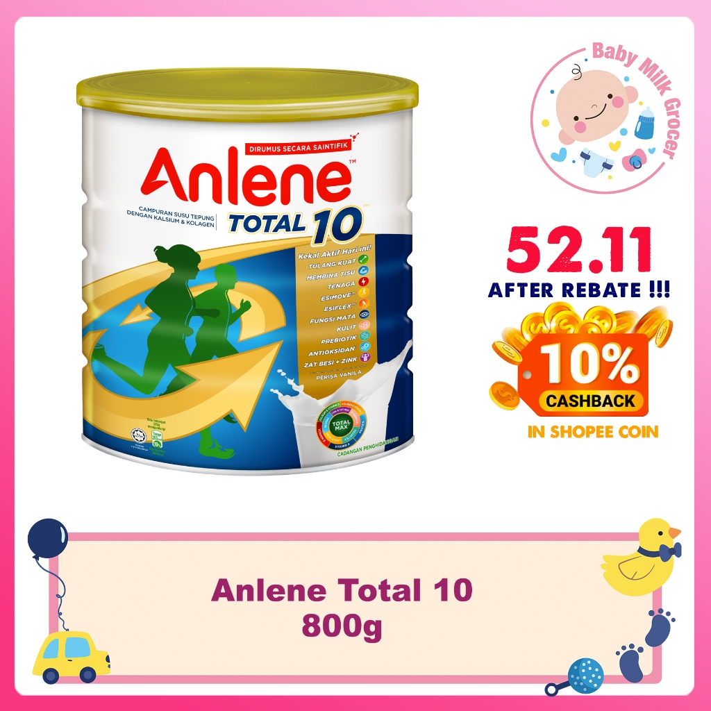 Anlene Total 10 High Calcium & Collagen Adult Milk Powder (800g ...