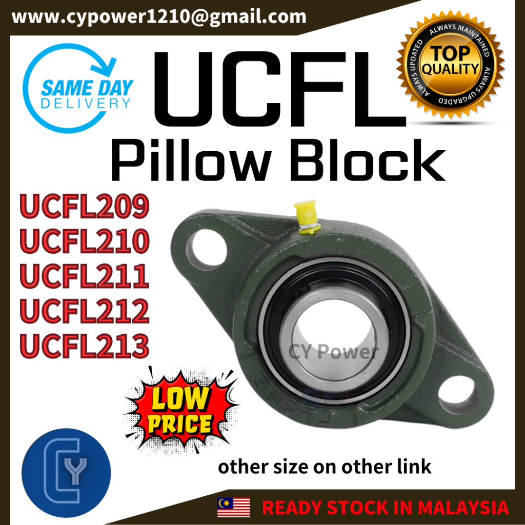 UCFL209 UCFL210 UCFL211 UCFL212 UCFL213 UCFL Pillow Block Bearing Hole mm/inch Eye Shape Pillow ...